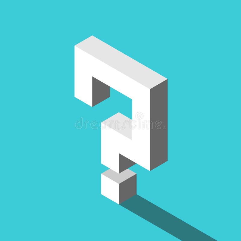 Isometric Question Mark Cards Stock Vector - Illustration of background ...