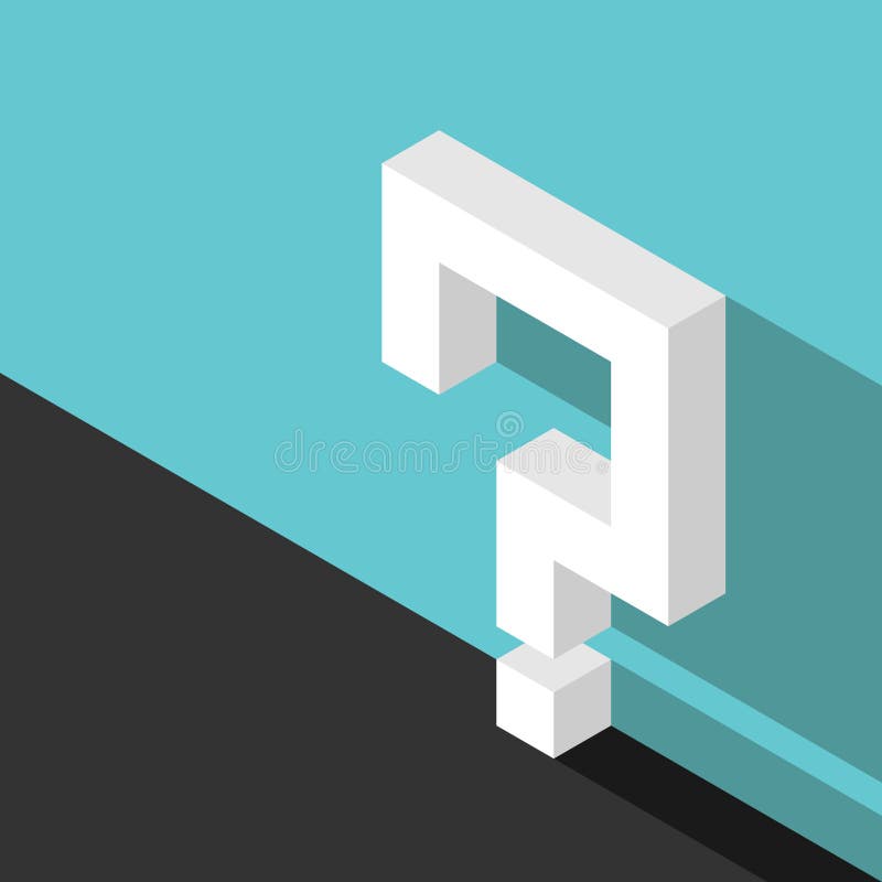 Isometric question mark stock vector. Illustration of guidance - 88478425