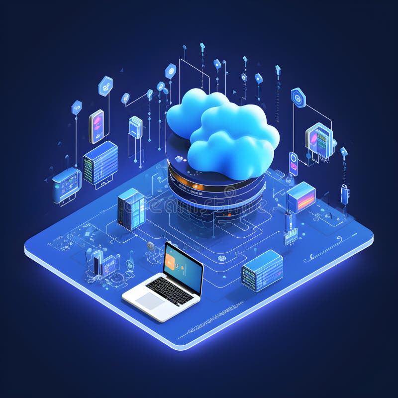 Isometric WiFi Device Isometric Data Information Technology Laptop in ...