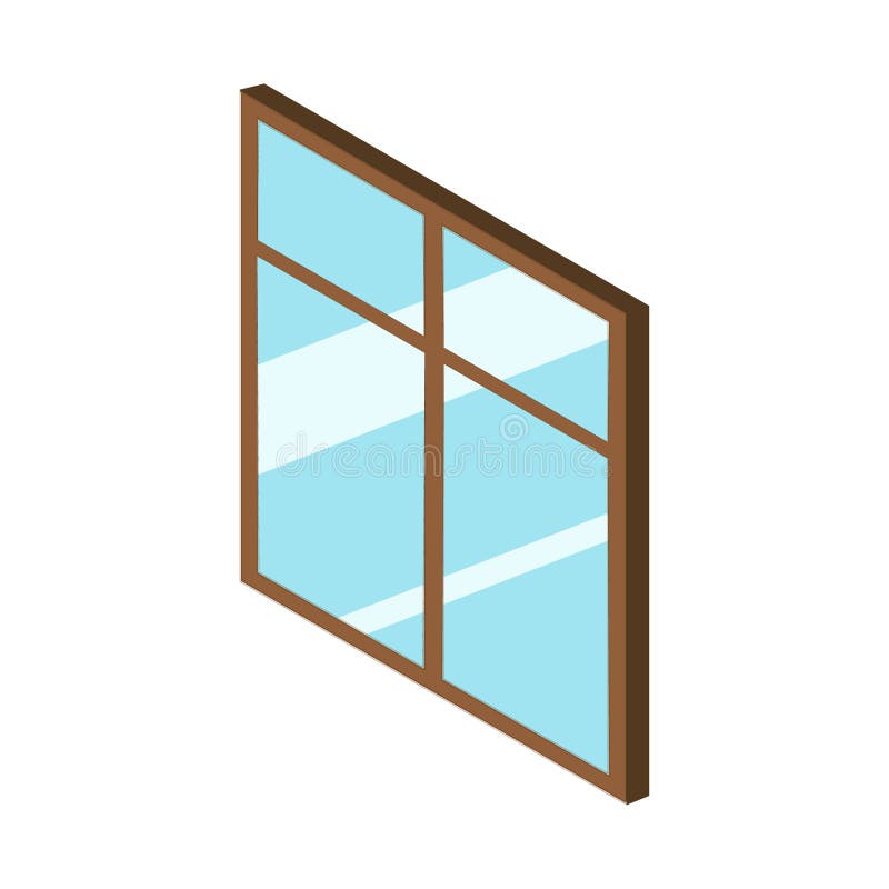 Isometric of Windows of House Vector Graphic. Illustrator EPS 10. Stock ...
