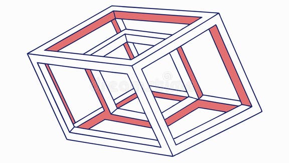 Isometric Wireframe Cube, Representing Digital and Architectural Design ...