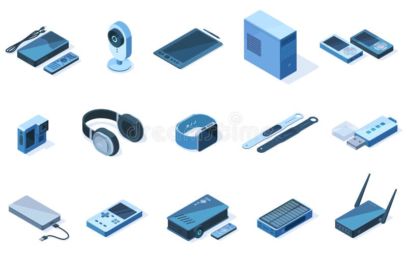 Isometric Wireless 3d Technology Electronic Gadgets Equipment. Tablet ...