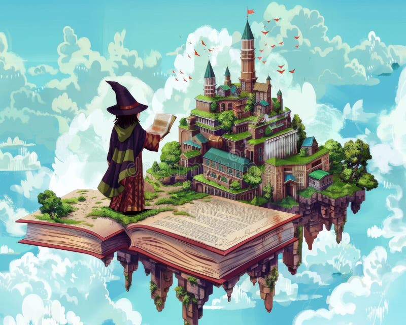 Isometric Wizard School on a Floating Island with Magic Duels and ...