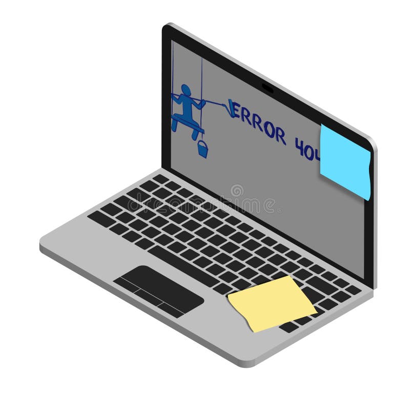 Cartoon Error Laptop Screen Virus Stock Illustrations – 133 Cartoon ...