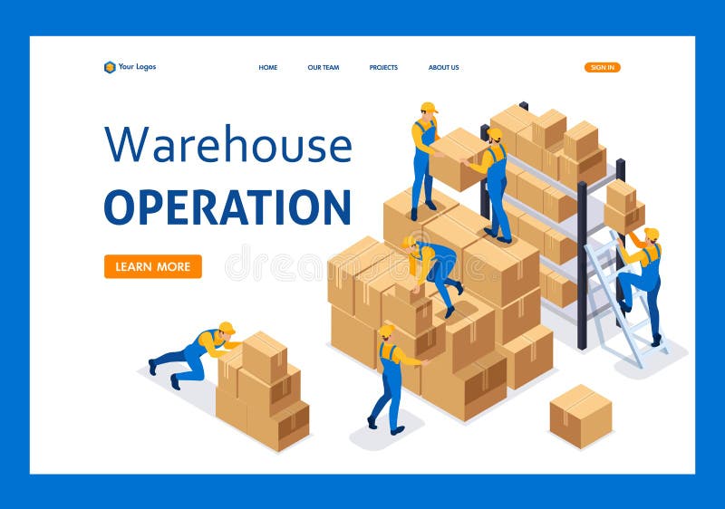 Warehouse Workers Cartoon Vector Characters. Set Of Various Poses And ...