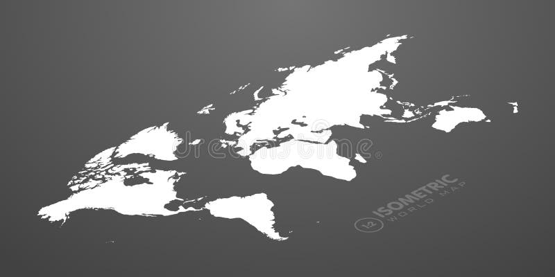 Isometric World Map Dotted Effect Illustration Stock Illustration ...