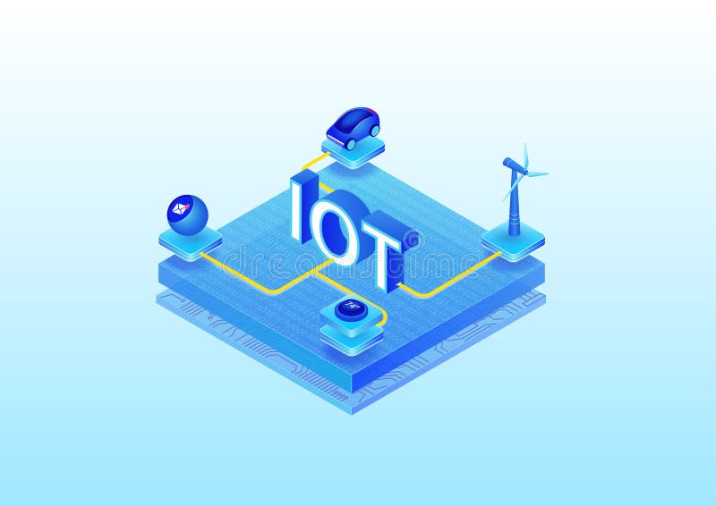 IOT Internet of Things Concept. 3d Isometric Vector Illustration of ...
