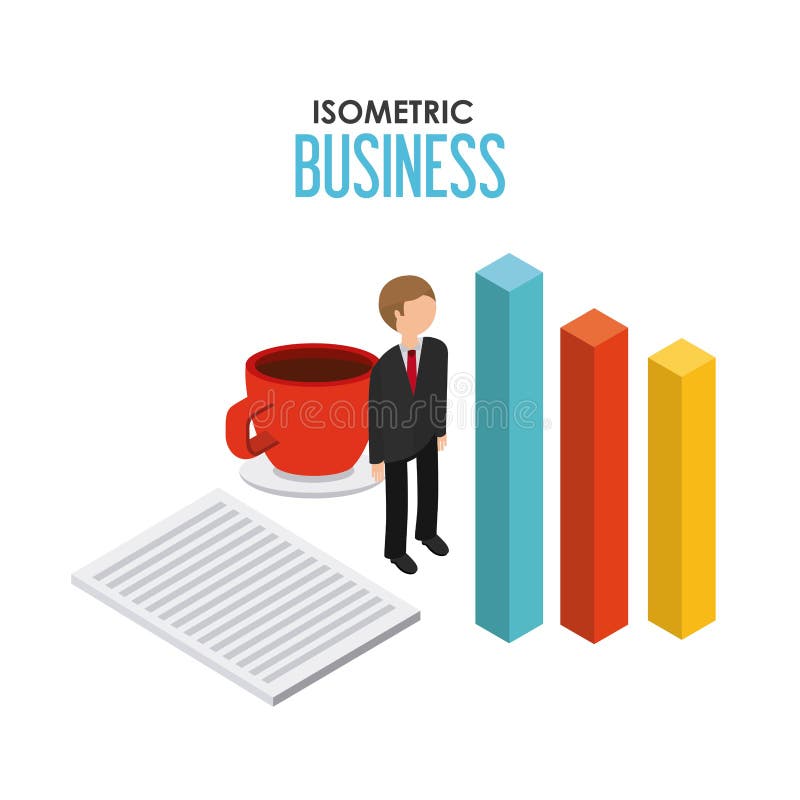 Isometrics objects design stock illustration. Illustration of document ...