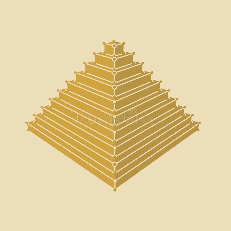 Isometry Volumetric Pyramid Stock Vector - Illustration of construction ...
