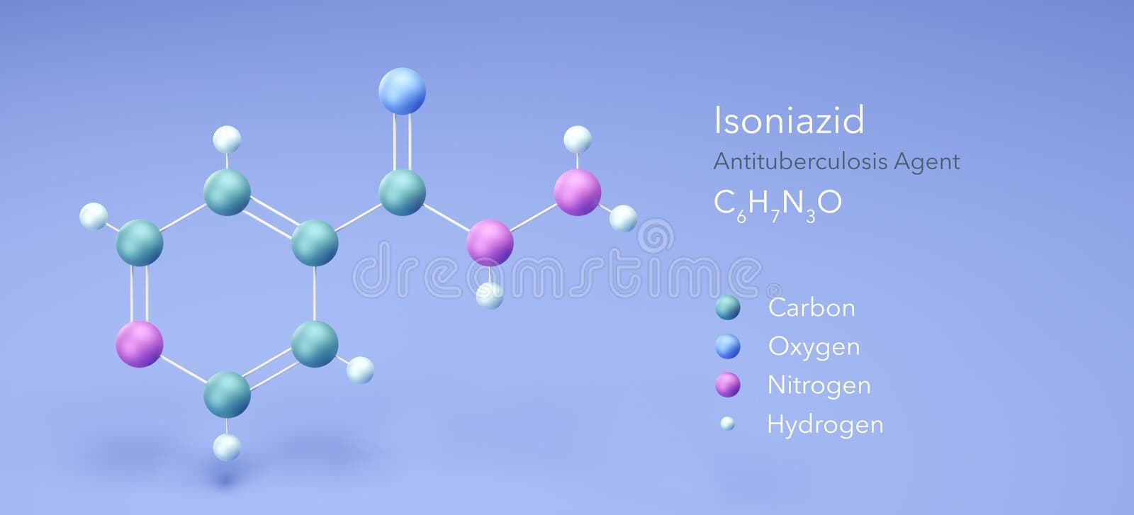 Isoniazid Molecule, Antituberculosis Agents, Molecular Structure ...