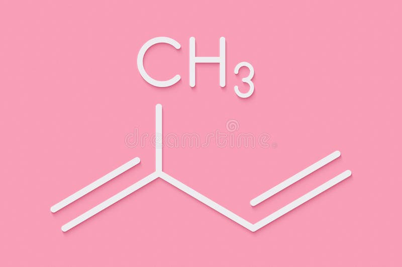 Isoprene, Rubber (polyisoprene) Building Block (monomer Stock Vector ...