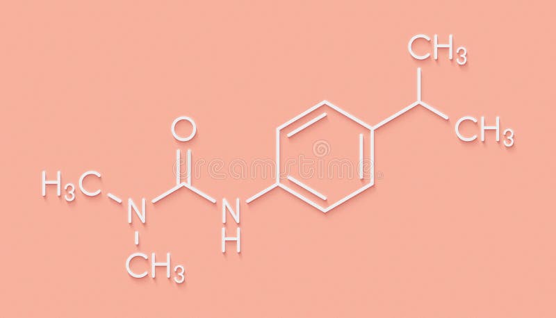 Isoproturon Herbicide Molecule. Skeletal Formula. Stock Illustration ...