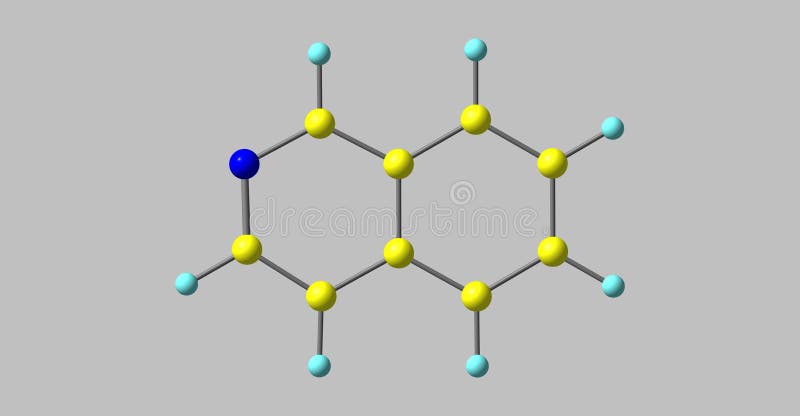 Isoquinoline Molecular Structure Isolated on White Stock Illustration ...