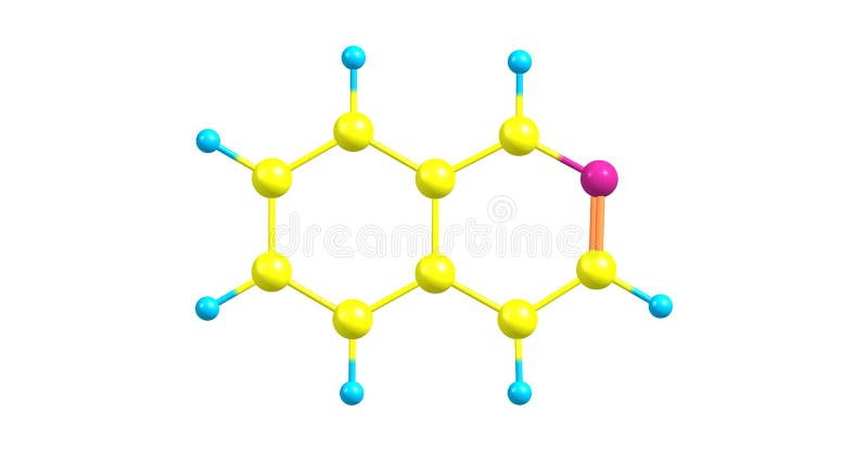 Isoquinoline Molecular Structure Isolated on White Stock Illustration ...
