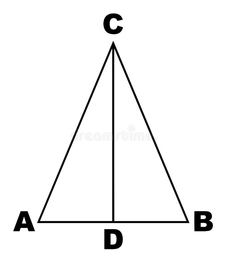 Isosceles Triangle, Vintage Engraving Stock Vector - Illustration of ...