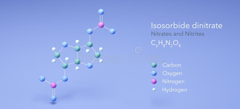 Isosorbide Dinitrate Molecule, Molecular Structures, Nitrates and ...