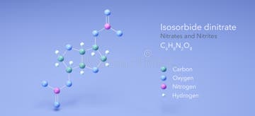 Isosorbide Dinitrate Molecule, Molecular Structures, Nitrates and ...