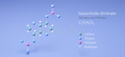 Isosorbide Dinitrate Molecule, Molecular Structures, Nitrates and ...