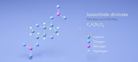 Isosorbide Dinitrate Molecule, Molecular Structures, Nitrates and ...
