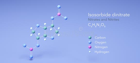 Isosorbide Dinitrate Molecule, Molecular Structures, Nitrates and ...