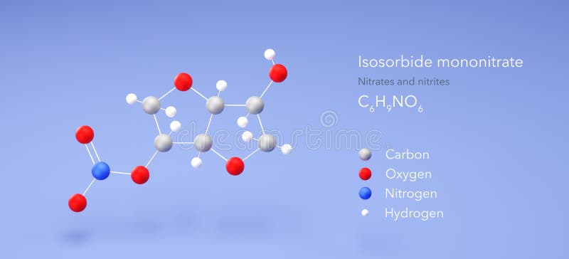 Isosorbide Mononitrate Molecule, Molecular Structures, Nitrates and ...