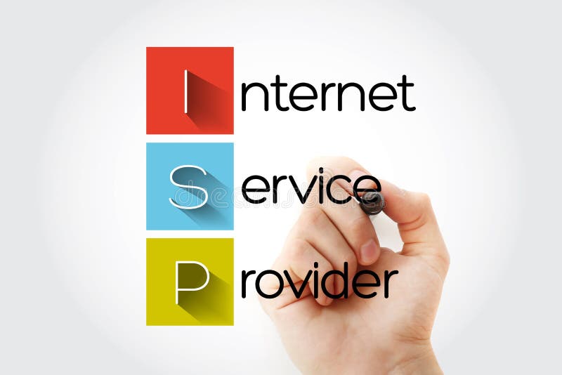 ISP - Internet Service Provider, Acronym Technology Concept on ...