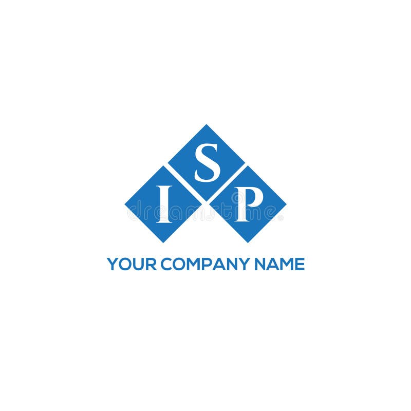 ISP Letter Logo Design on White Background. ISP Creative Initials ...