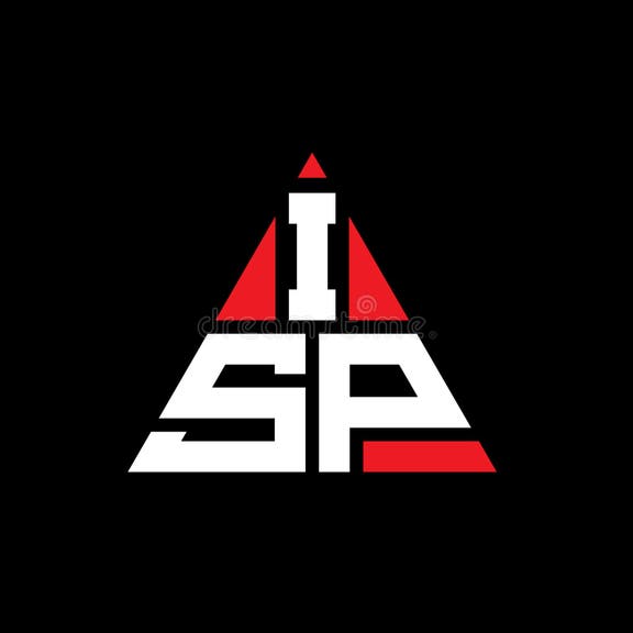 ISP Triangle Letter Logo Design with Triangle Shape. ISP Triangle Logo ...