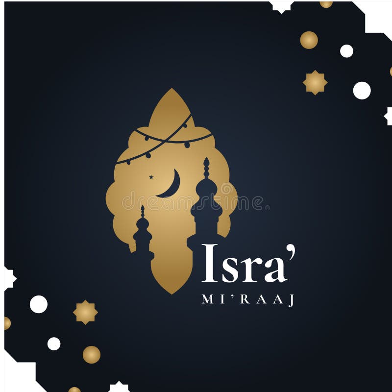 Isra Mi Raj Islamic Vector Design for Banner or Background Stock Vector ...