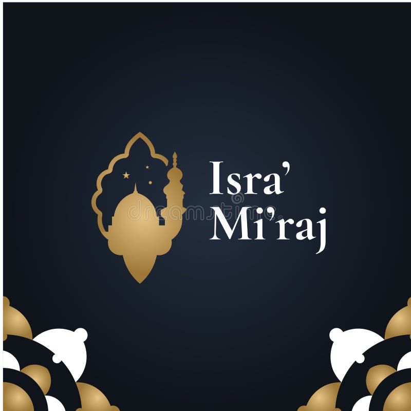 Isra Mi'raj Islamic Vector Design for Banner or Background Stock Vector ...