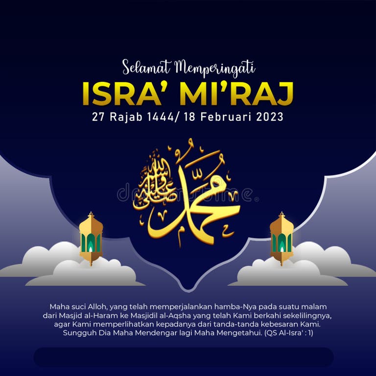 Isra miraj poster 1:1 stock illustration. Illustration of diagram ...