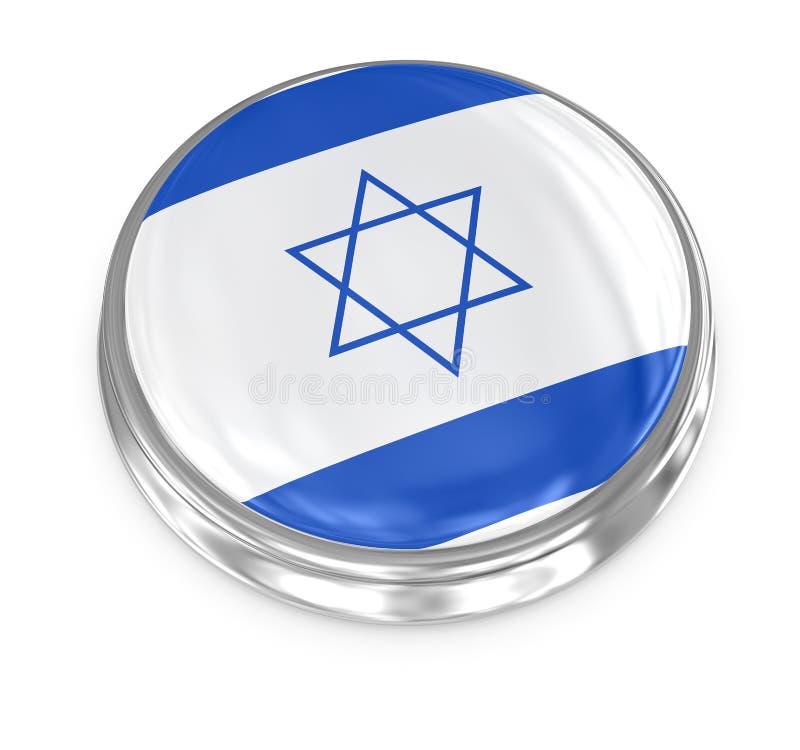 Flag badge - Israel stock illustration. Illustration of reflection ...