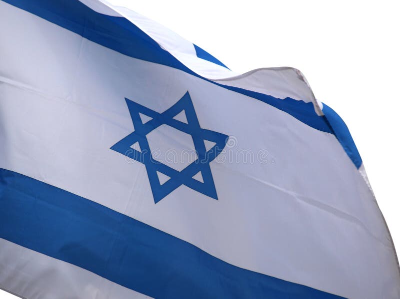 Israel banner on withe stock photo. Image of patriot - 85538604