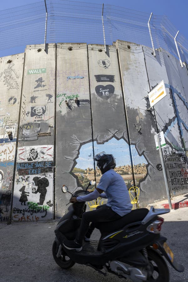 Israel - Bethlehem - the Israeli Separation Wall Editorial Stock Image ...