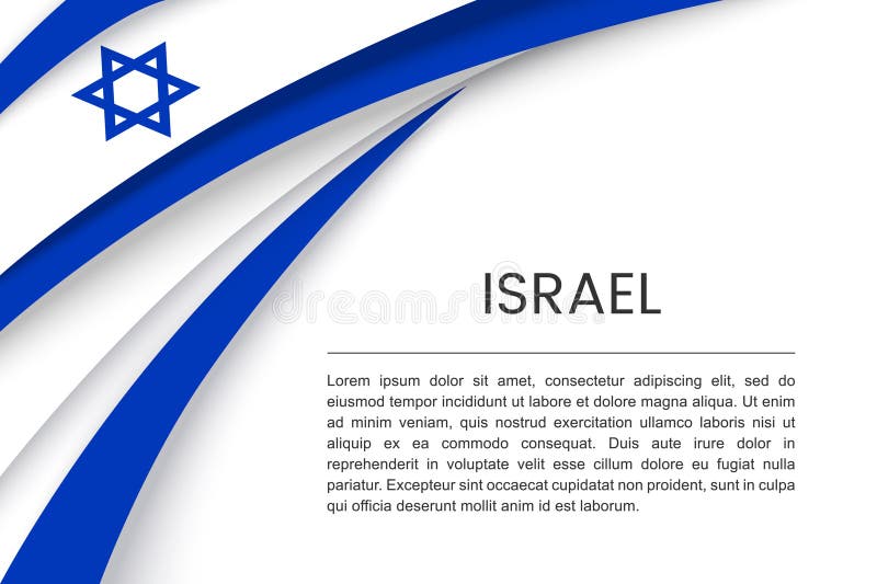 Israel Country Flag and Text Stock Vector - Illustration of memorial ...