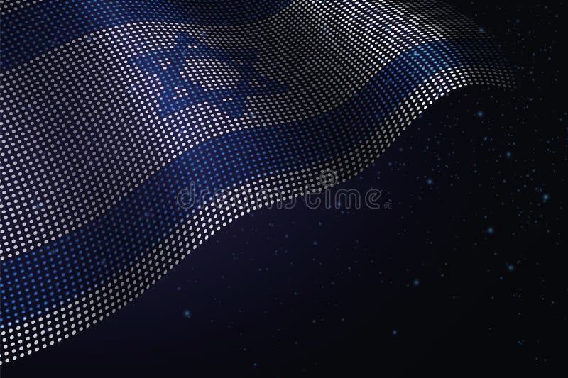 Israel Digital Flag Made of Dots Over a Starry Background Stock ...