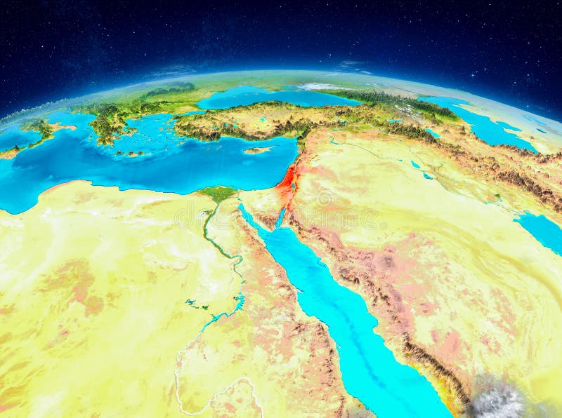 Israel on Earth stock illustration. Illustration of view - 112854808