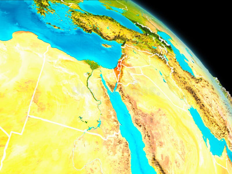 Israel on Earth stock illustration. Illustration of country - 112146689