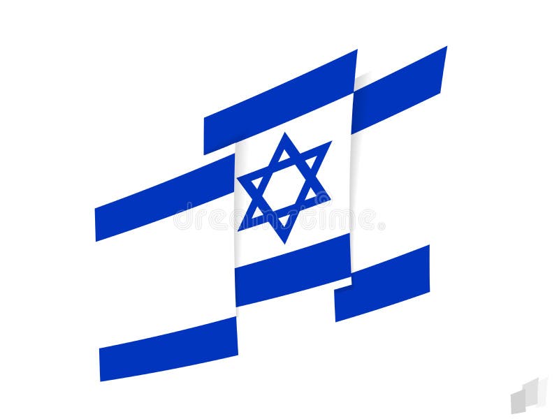 Israel Flag in an Abstract Ripped Design. Modern Design of the Israel ...