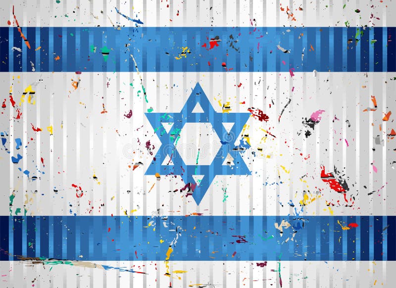 Flag of Israel on a Brick Wall in Heart Shape Stock Vector ...