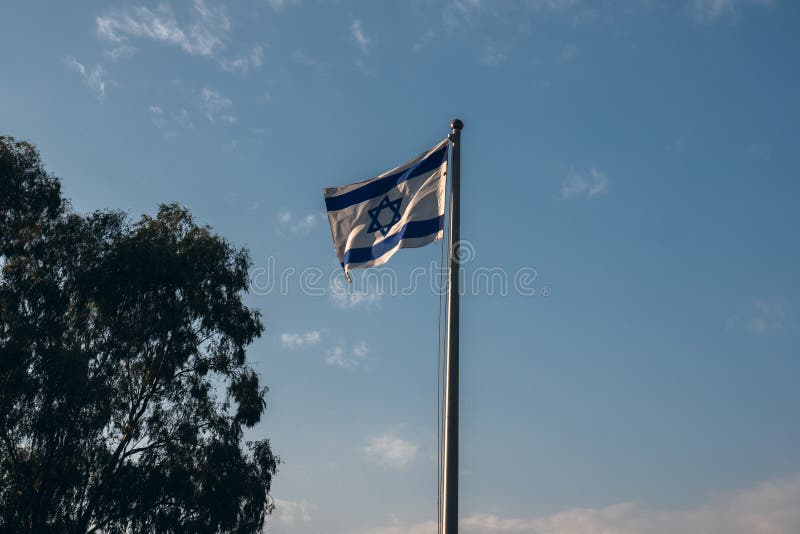 Israel Flag, Golan Heights Israel Stock Image - Image of freedom ...