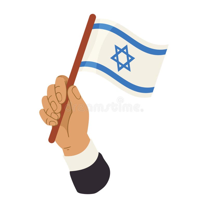 Israel Flag with Hand Waving Stock Vector - Illustration of government ...