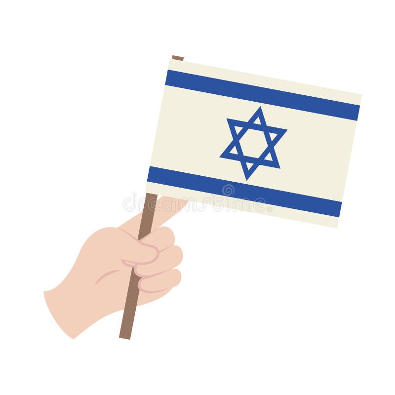 Israel Flag with Hand Waving Stock Vector - Illustration of patriotic ...