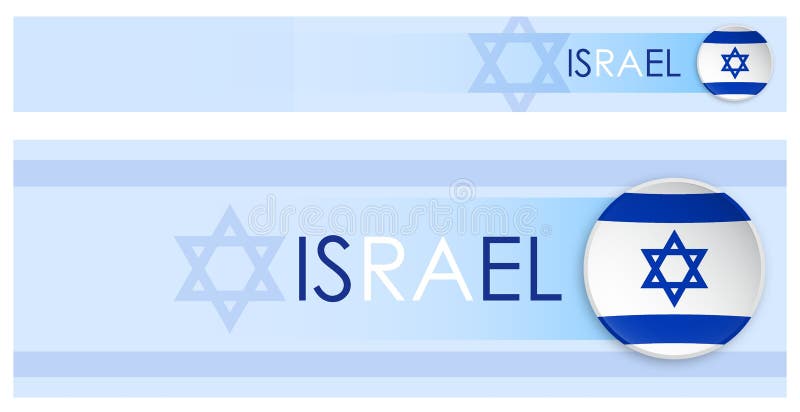 Israel Flag Horizontal Web Banner in Modern Neomorphism Style. Webpage ...