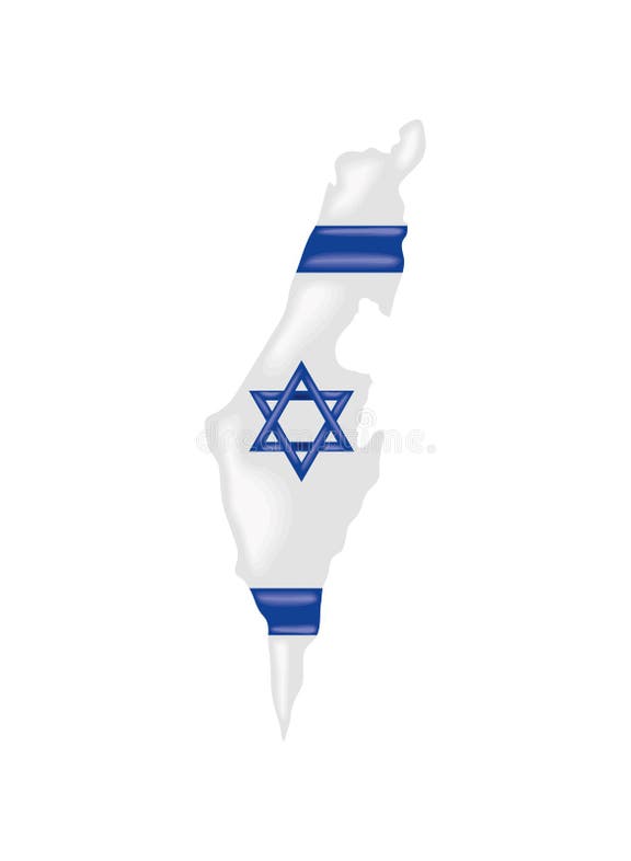 Israel flag in map stock illustration. Illustration of design - 293278065