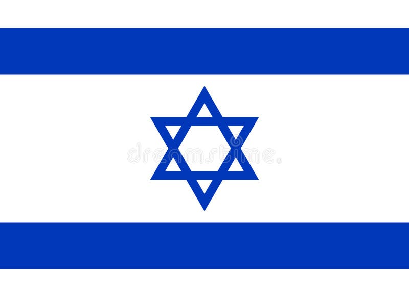 Israel Flag in Official Colors and with Aspect Ratio of 8:11 Stock ...