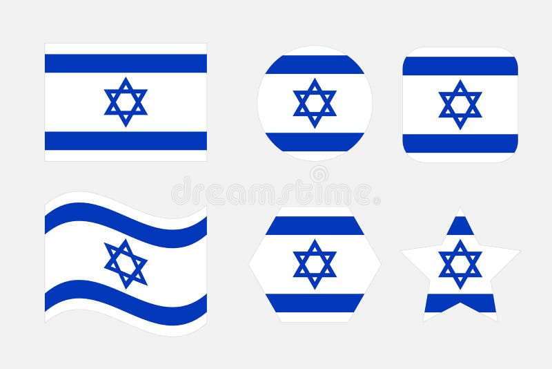Israel Flag Simple Illustration for Independence Day or Election Stock ...