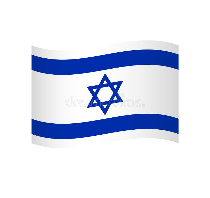 Wavy vector flag of Israel stock vector. Illustration of icon - 276277862