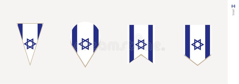 Israel Flag in Vertical Design, Vector Illustration Stock Vector ...
