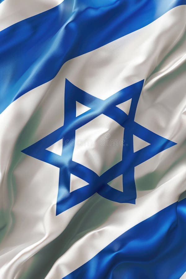 Israel flag waving stock photo. Image of generated, windy - 374964208
